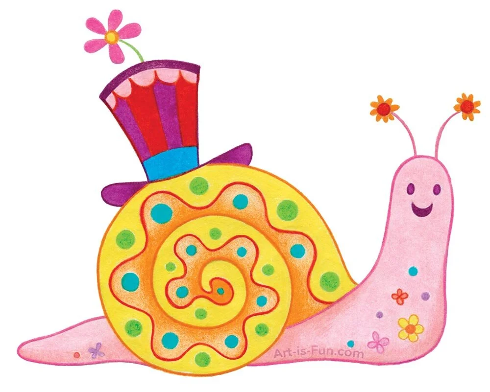 How to Draw Cute Snails - Fun & Easy Step-by-Step Drawing Lesson — Art ...