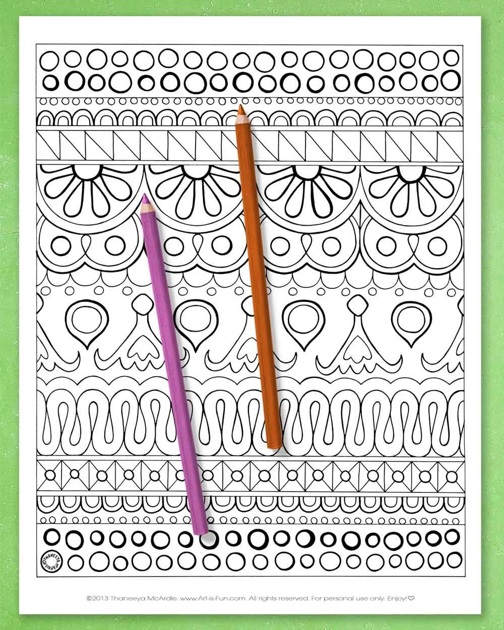 Abstract Coloring Pages - Printable E-Book of Groovy Abstract Designs ...