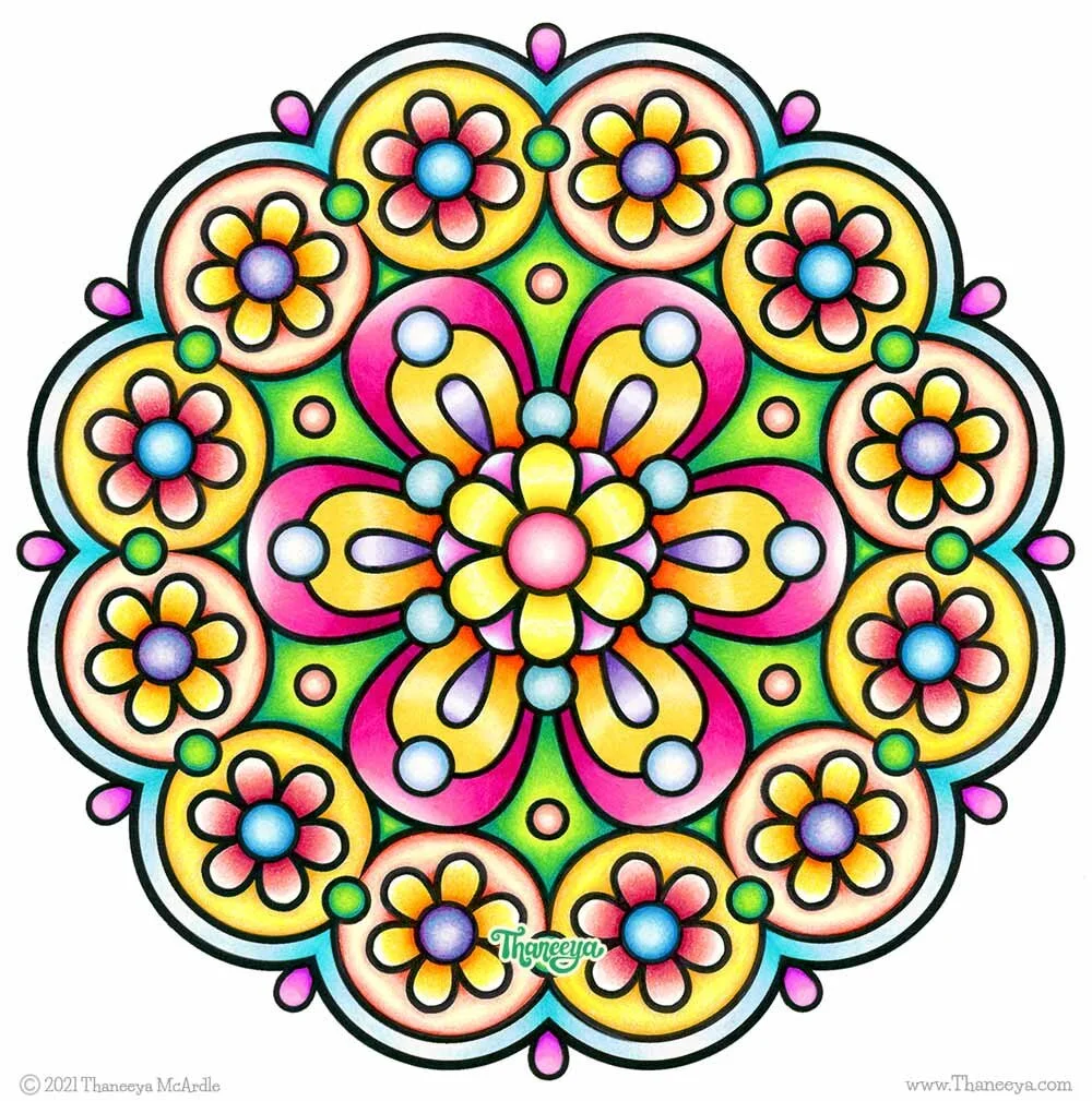 Easy Mandala Coloring Pages - Set of 12 Printable Mandalas to Color ...