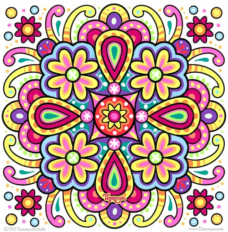 Easy Mandala Coloring Pages - Set of 12 Printable Mandalas to Color ...