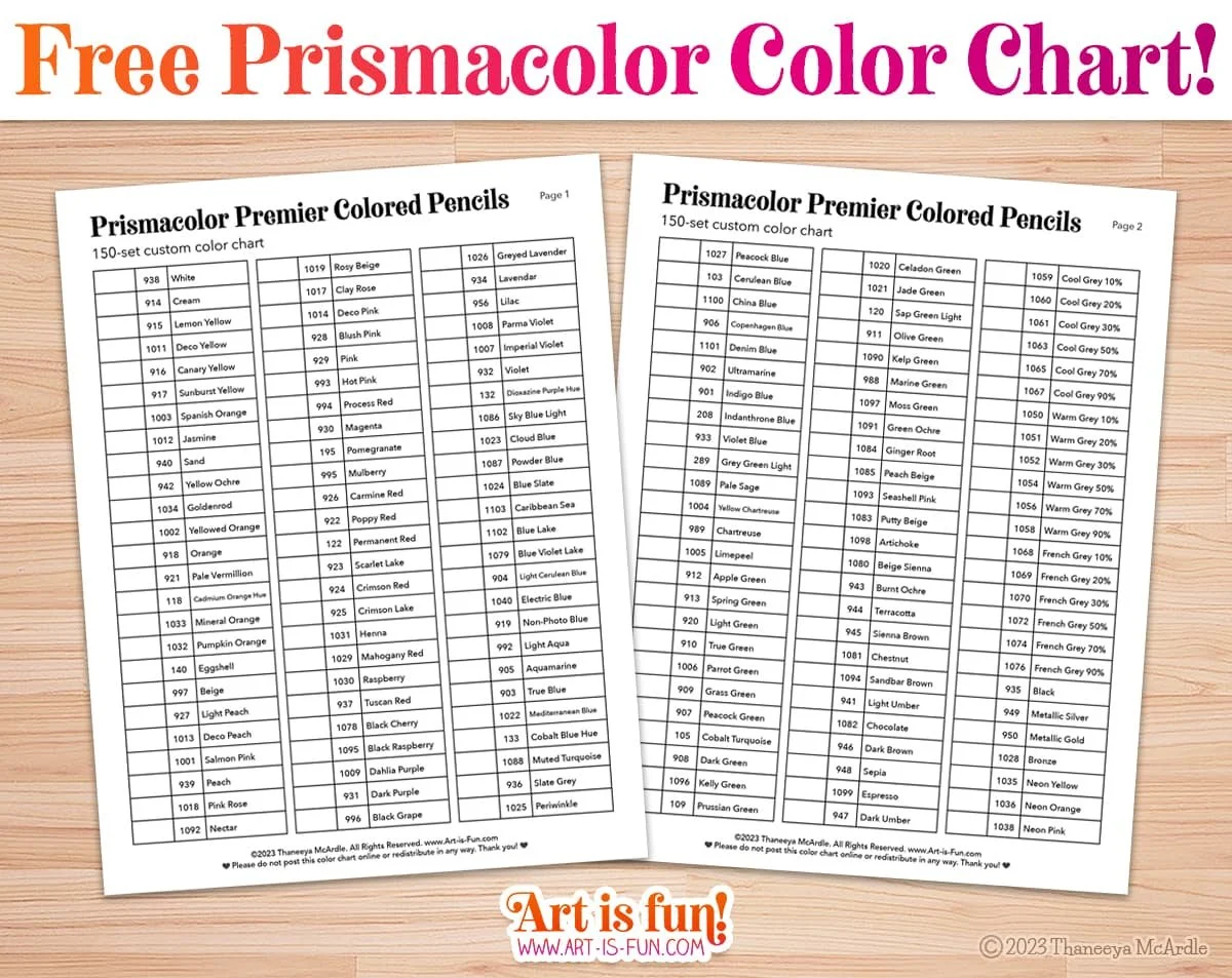 Prismacolor 72 Color Chart Printable Pdf Infoupdate