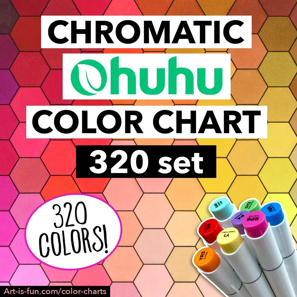Ohuhu Color Chart - Chromatic 320-Color Printable Hex Swatch Chart by ...