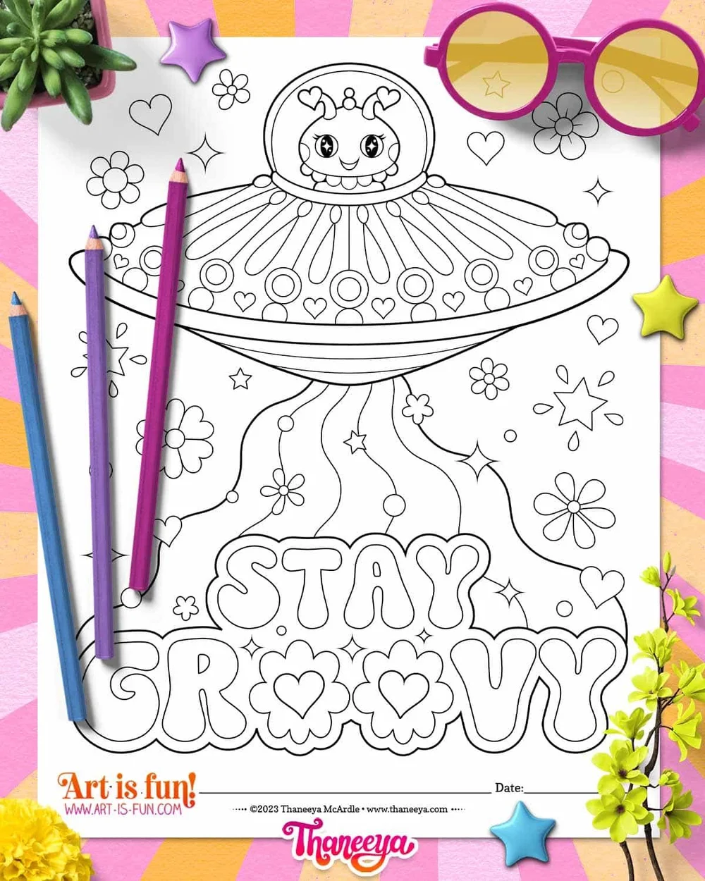 Super Groovy Coloring Pages by Thaneeya McArdle - 23 Printable Coloring ...