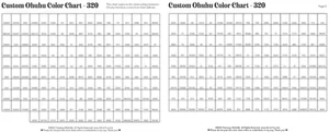 Ohuhu Color Chart - Chromatic 320-Color Printable Hex Swatch Chart by ...