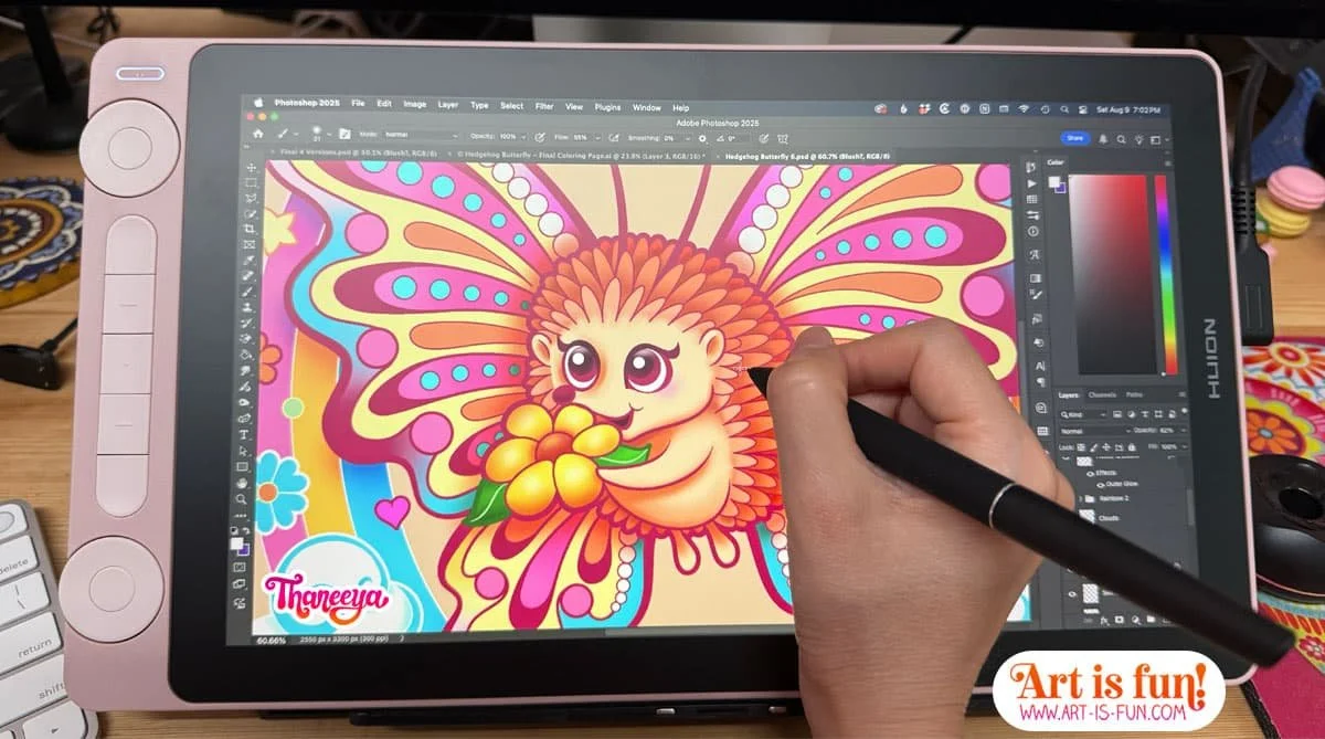 Huion Kamvas 13 Gen 3 Drawing Tablet Review + Artist Demo — Art is Fun