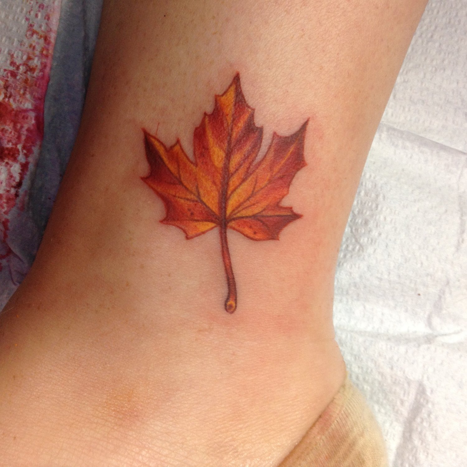 Tattoo of the Week: Fall Leaf... — Independent Tattoo - Dela-where?