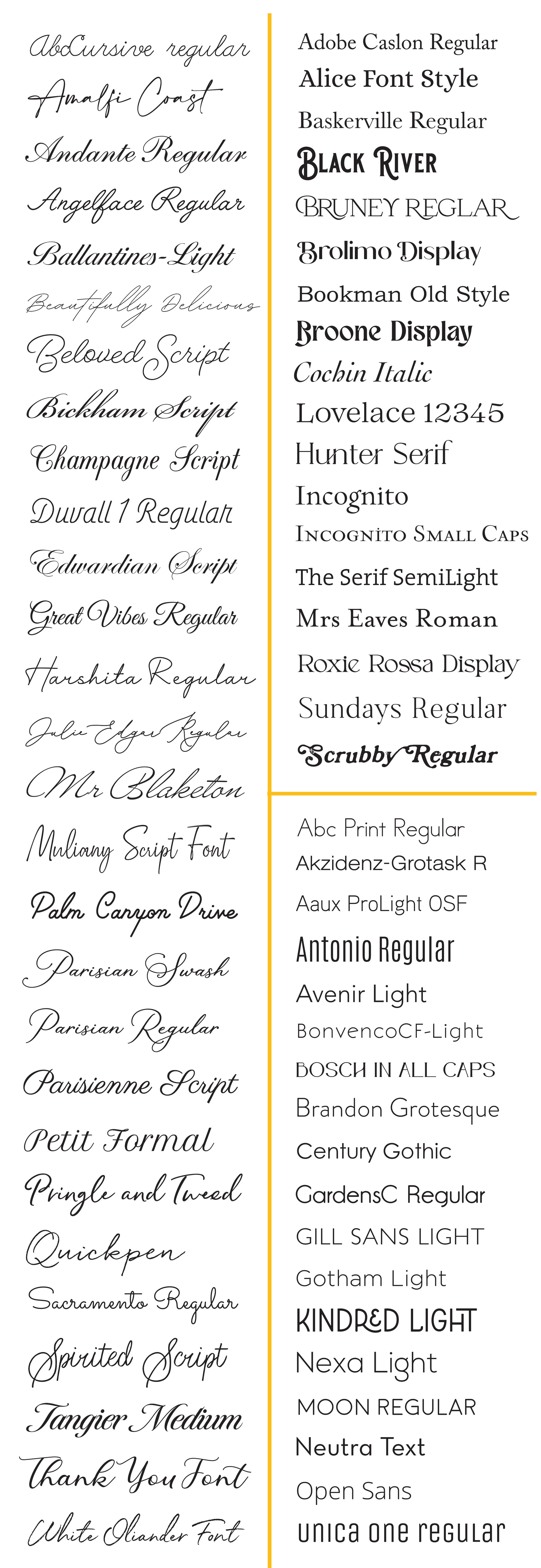 Font samples — Reb Peters Press