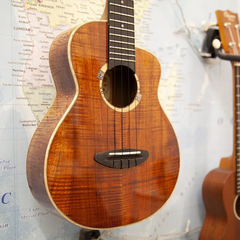 aNueNue UT-5K AAAAA Grade Solid Koa Moon Bird Tenor Ukulele — World of Ukes