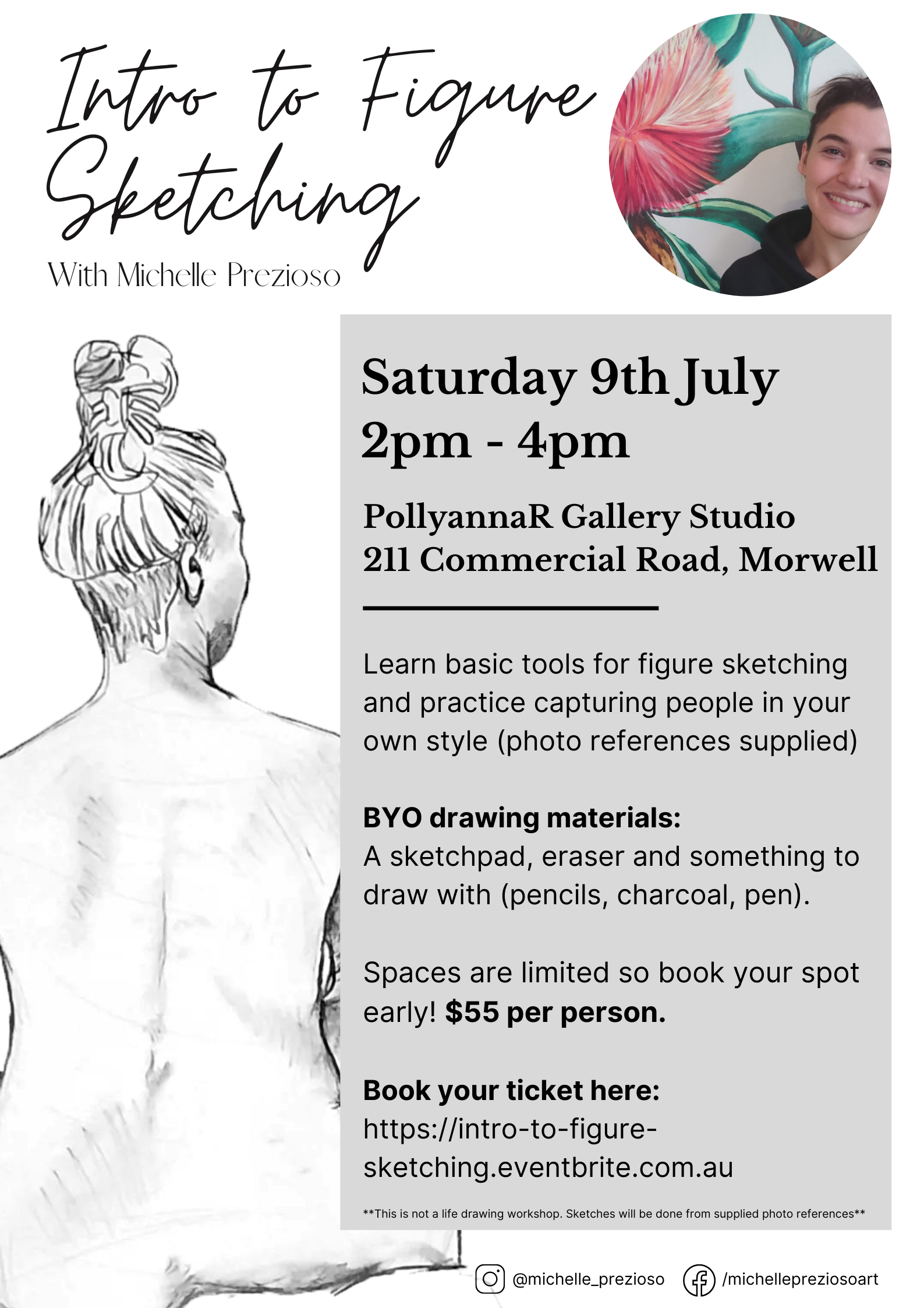 Intro to Figure Sketching with Michelle Prezioso — PollyannaR