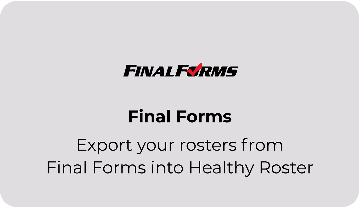 Athletic Training Documentation EMR for College ATs — Healthy Roster