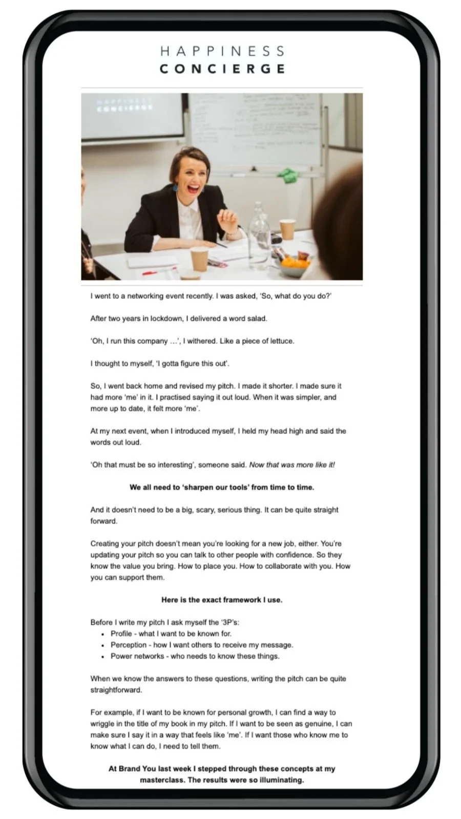 Newsletter: Your Best Work — Happiness Concierge