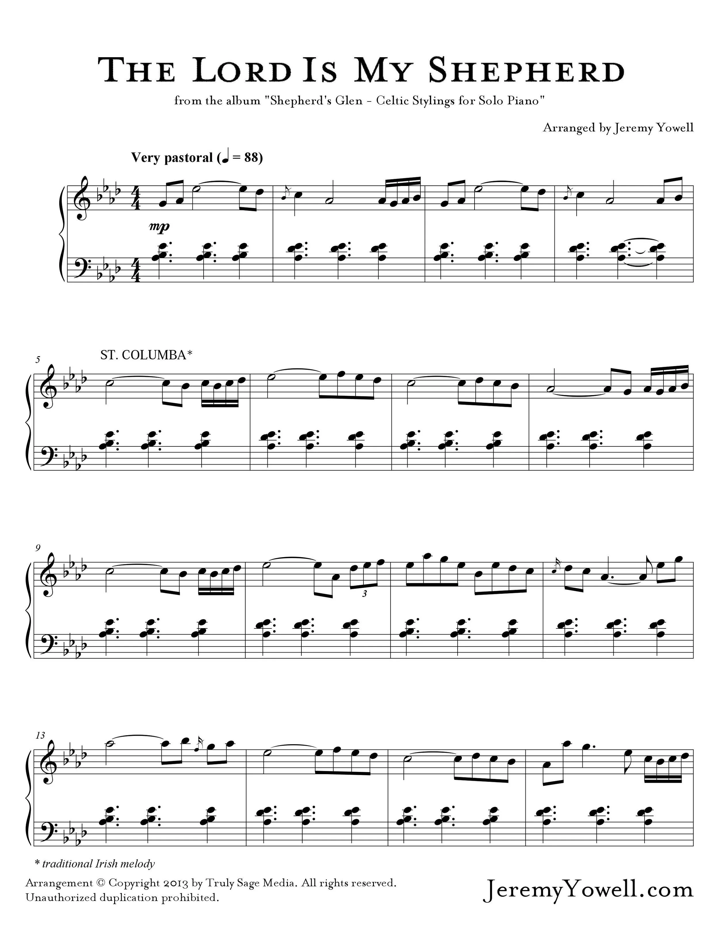 The Lord Is My Shepherd — Jeremy Yowell