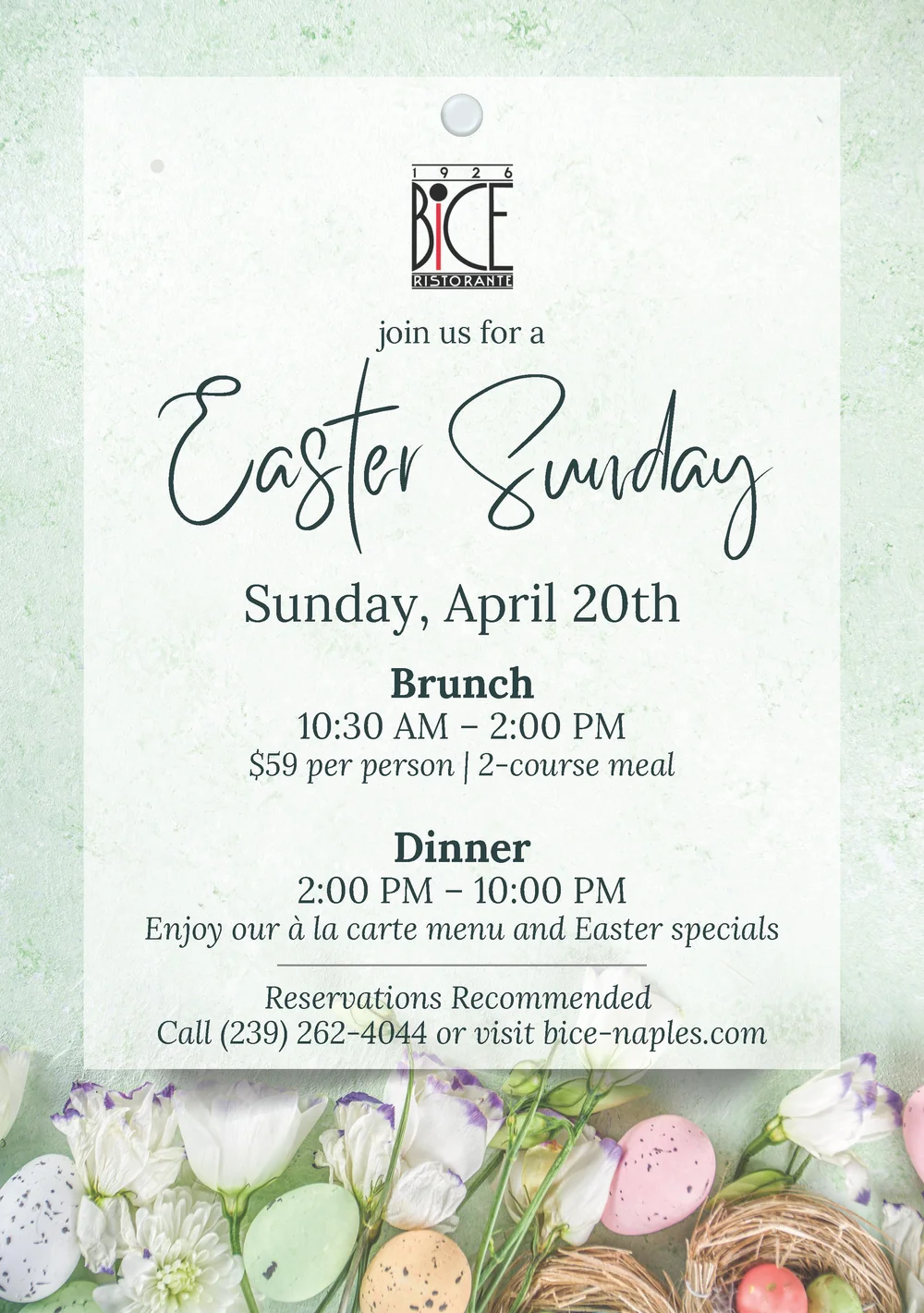 BiCE Ristorante - Best Italian Restaurant in Naples, Florida