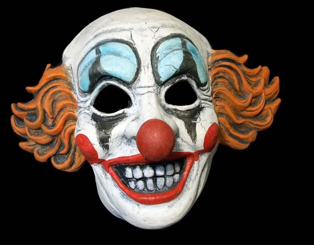 Crimson Clown - Half Mask — Lord Grimley's Manor