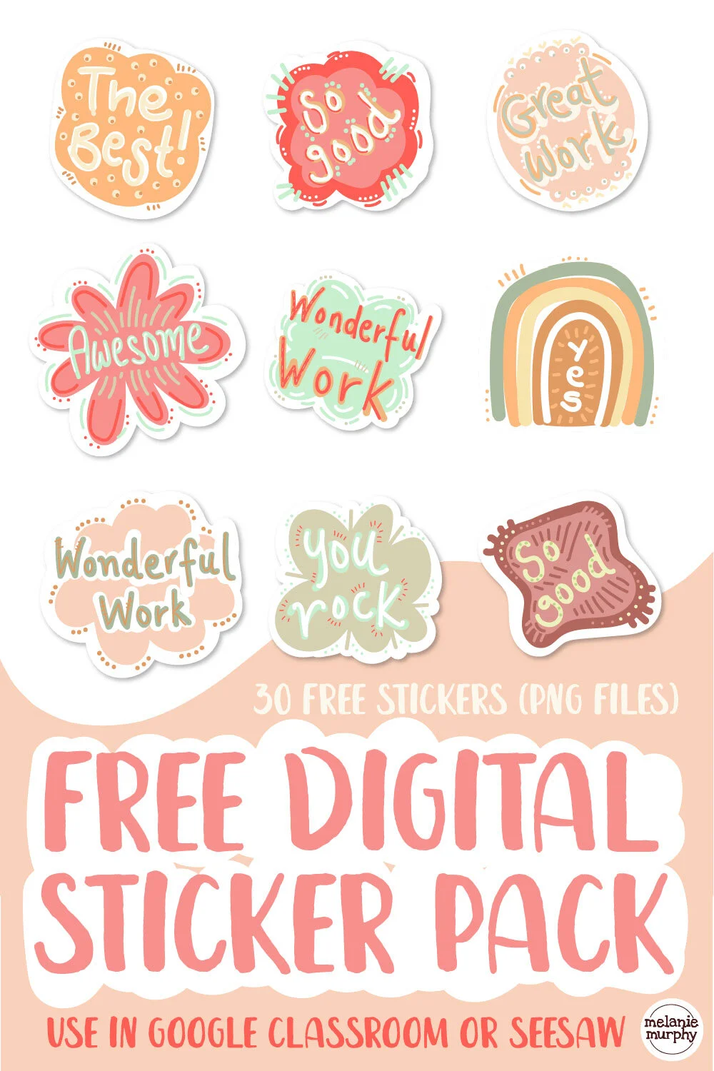 Free Digital Stickers for Google Classroom and SeeSaw — MELANIE MURPHY