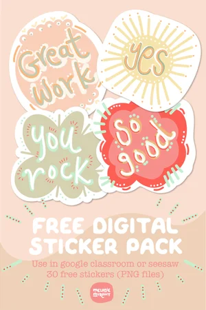 Free Digital Stickers for Google Classroom and SeeSaw — MELANIE MURPHY
