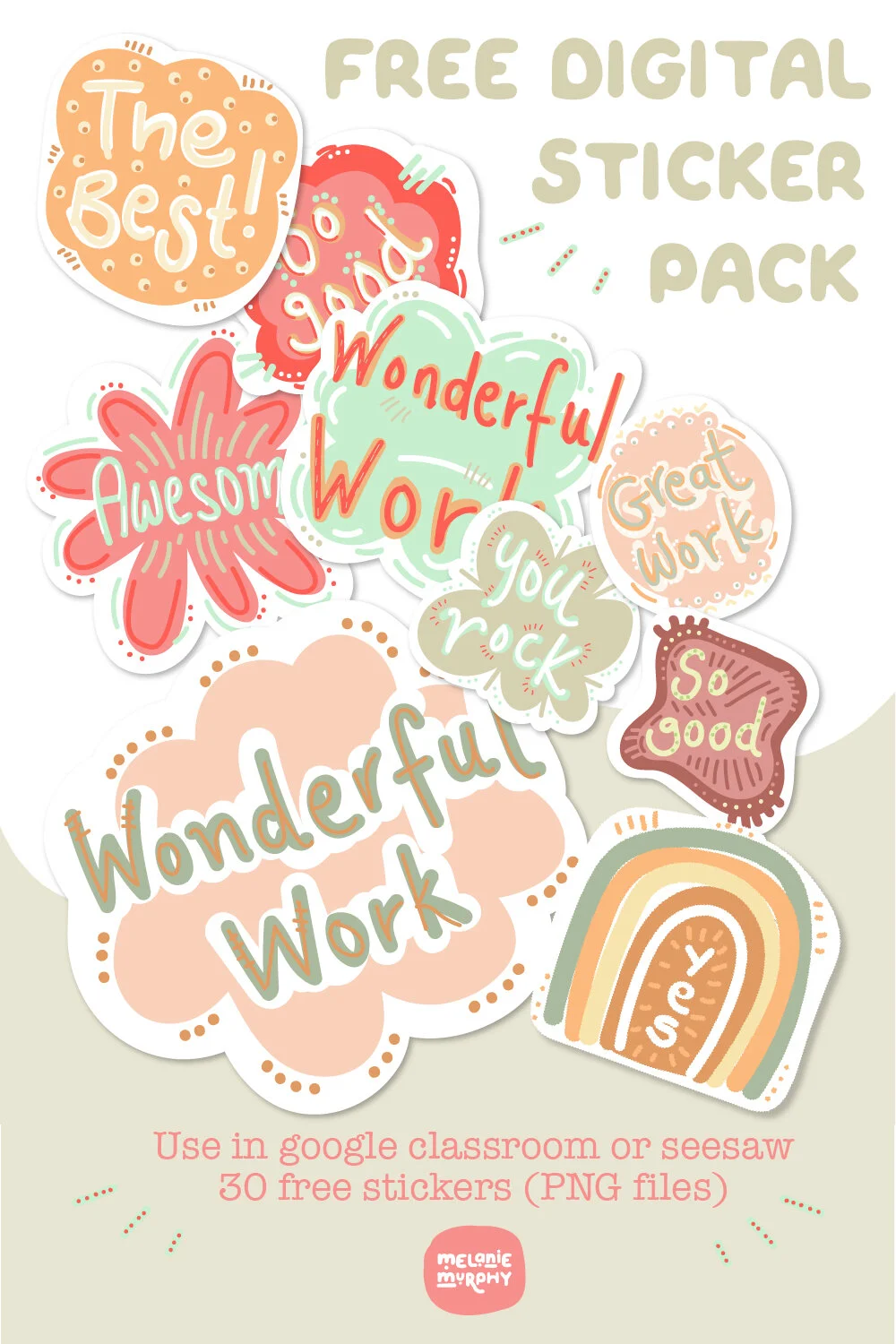 Free Digital Stickers for Google Classroom and SeeSaw — MELANIE MURPHY