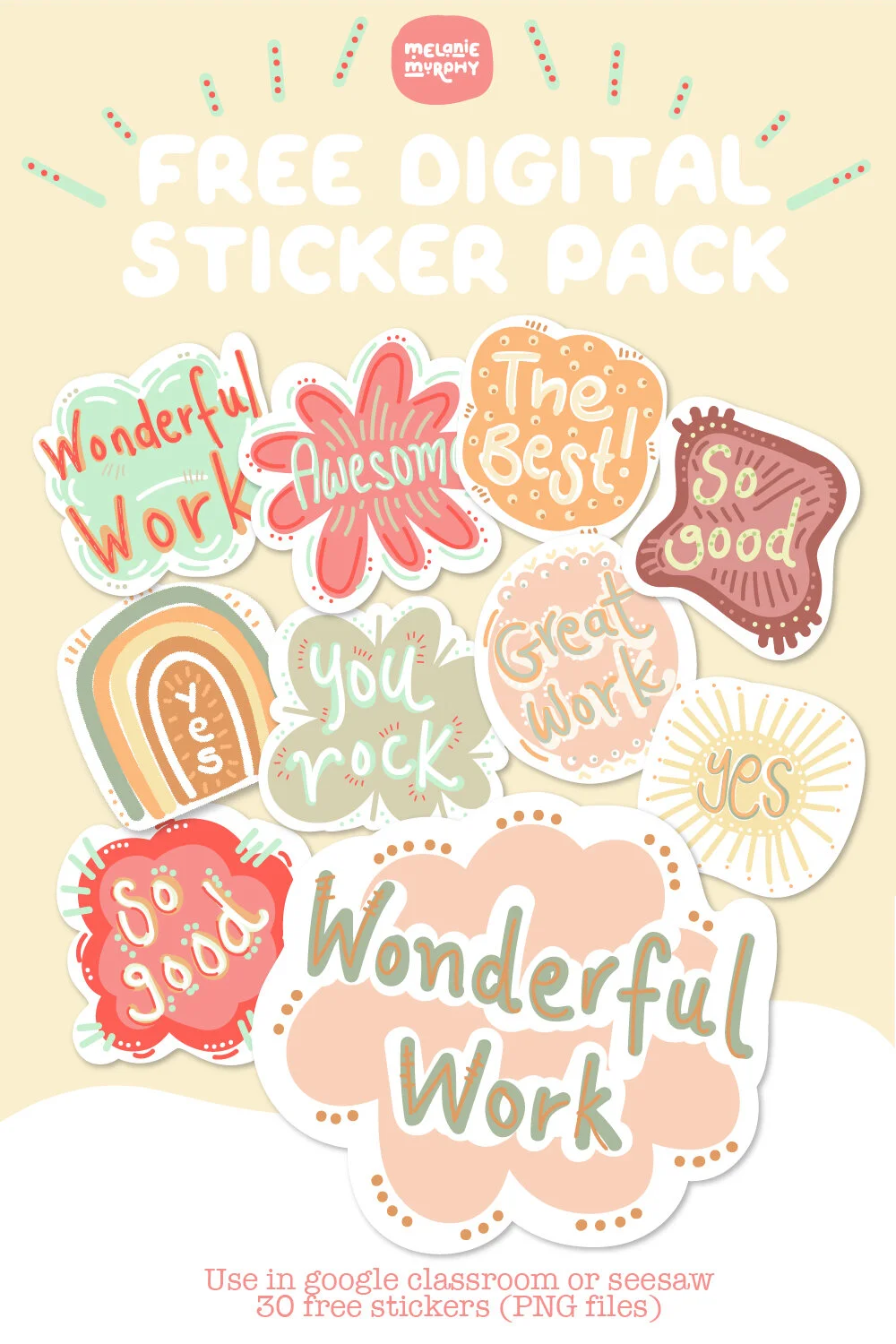 Free Digital Stickers for Google Classroom and SeeSaw — MELANIE MURPHY