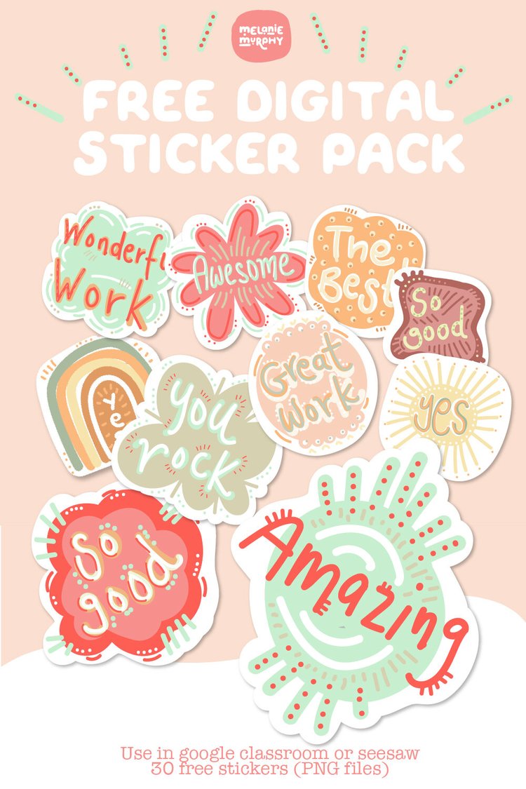 Free Digital Stickers for Google Classroom and SeeSaw — MELANIE MURPHY
