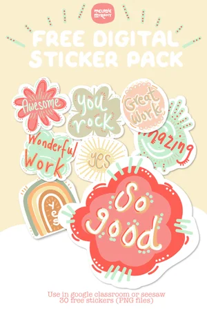Free Digital Stickers for Google Classroom and SeeSaw — MELANIE MURPHY