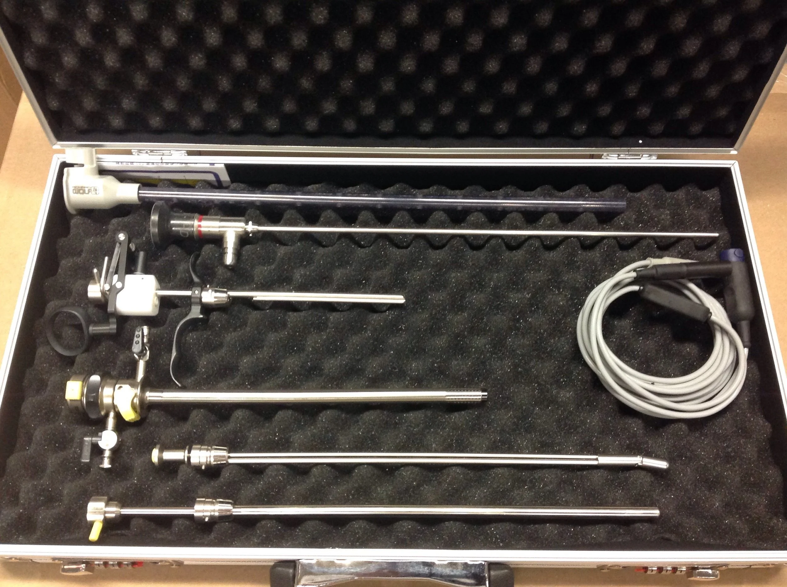 Endoscopy equipment and instruments rigid and flexible. Different ...