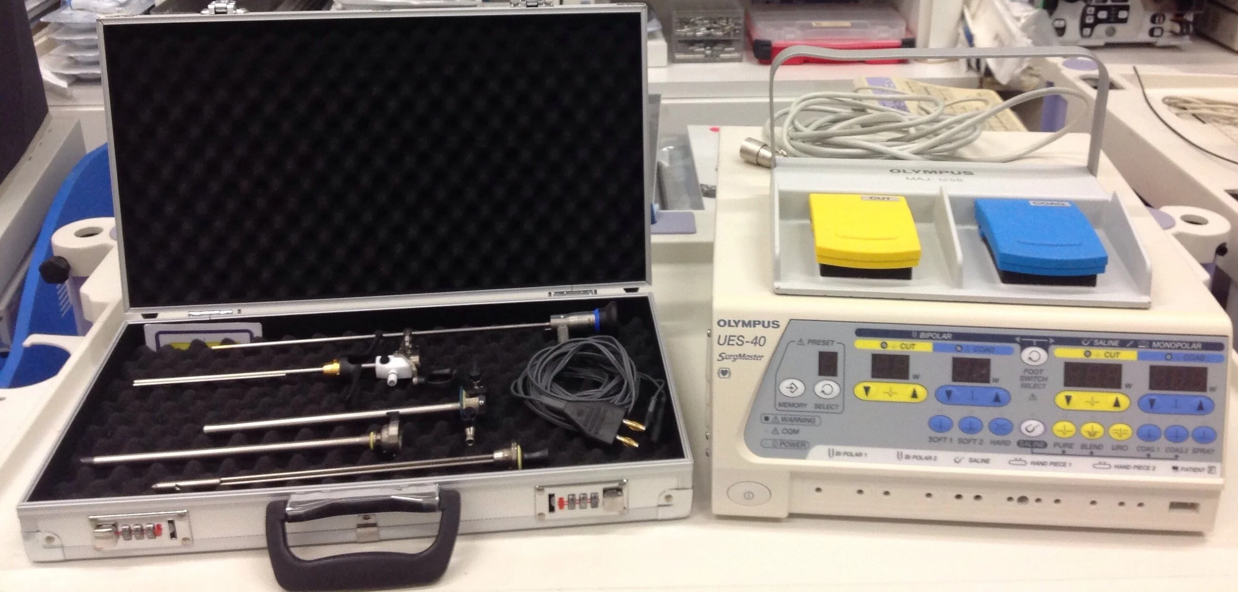 Endoscopy equipment and instruments rigid and flexible. Different ...