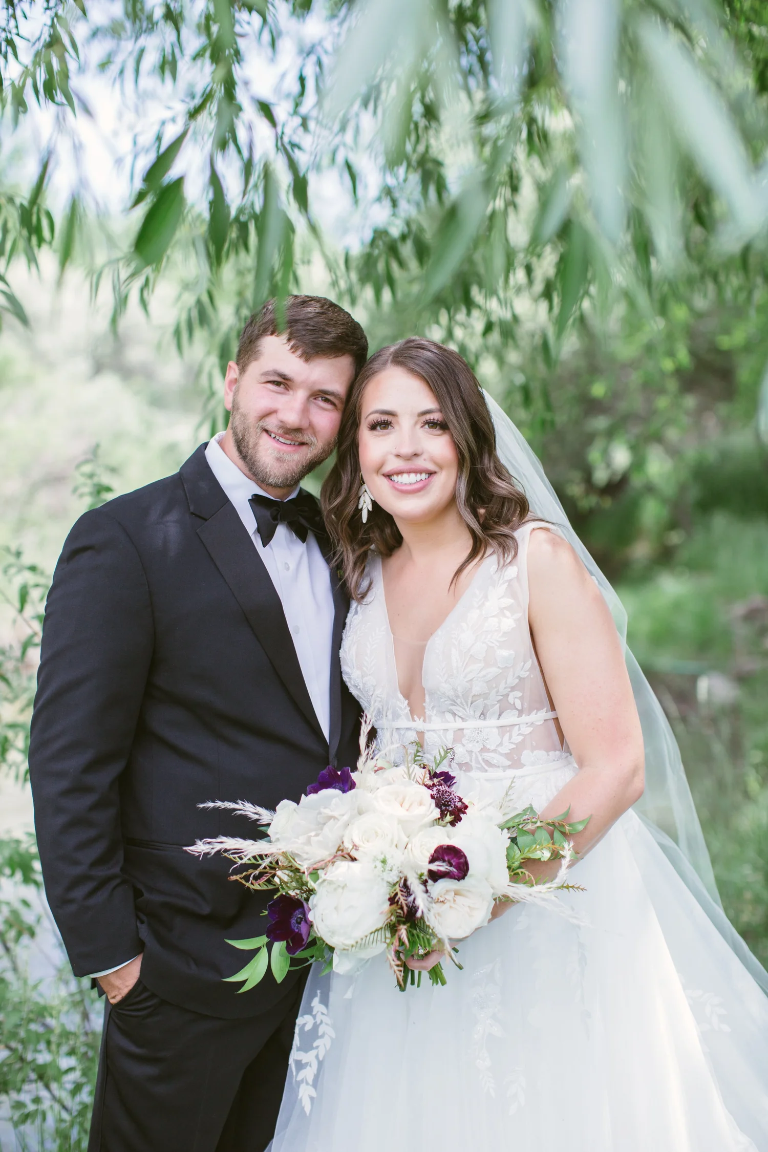 June Wedding with Plum and Champagne — Whirly Girl Flowers