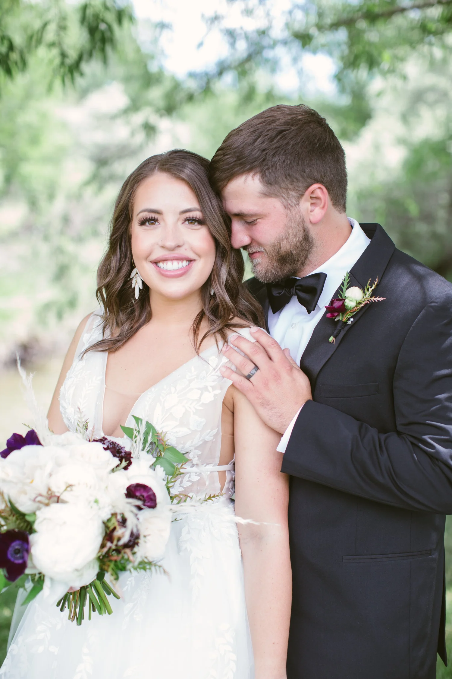 June Wedding with Plum and Champagne — Whirly Girl Flowers