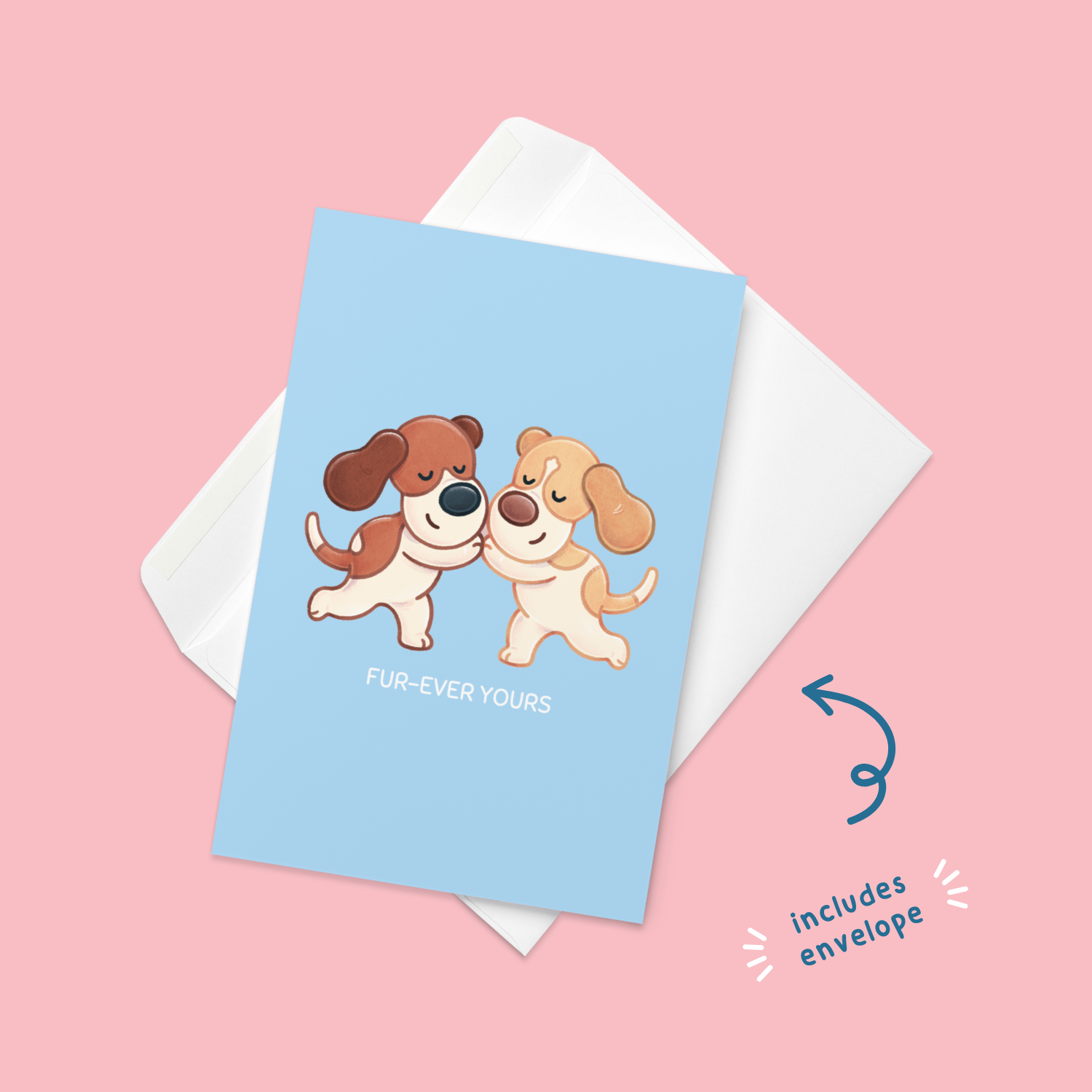 Beagle Buddies “FUREVER YOURS” - Valentine's Greeting Card — Rhi Sanderson