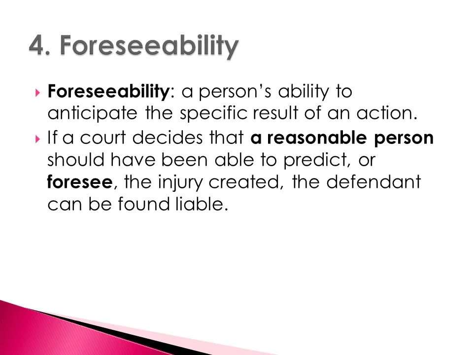 FORESEEABILITY — The Corner®