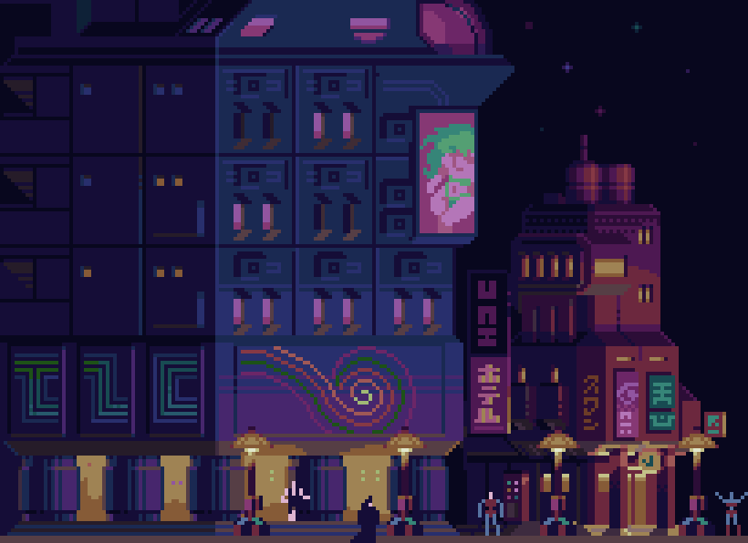Pixelblog - 42 - Cyberpunk Pixel Art — SLYNYRD