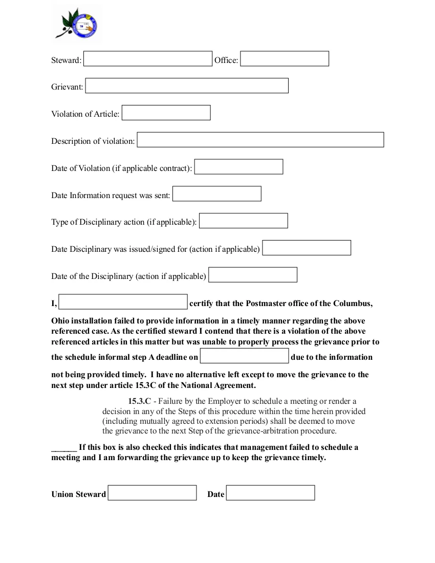 Stewards — NALC Buckeye Branch 78 Columbus Ohio