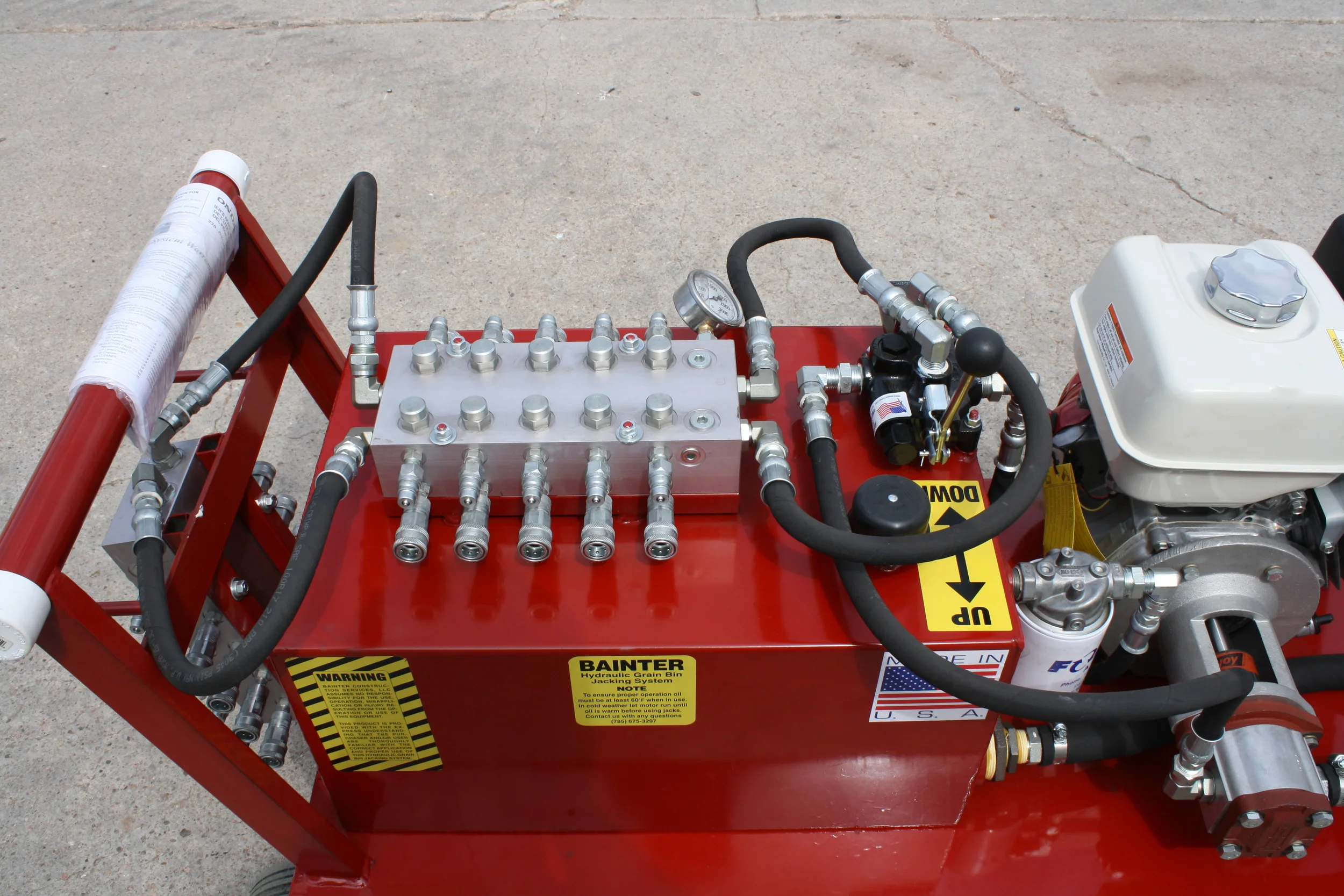Twenty Jack Capacity Hydraulic Power Unit — Bainter Construction