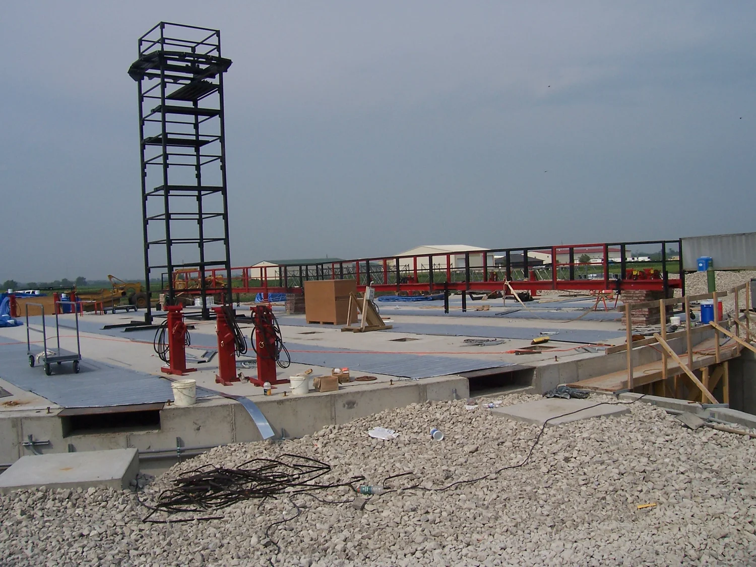 Roof Support Tower With Rolling Stairway — Bainter Construction