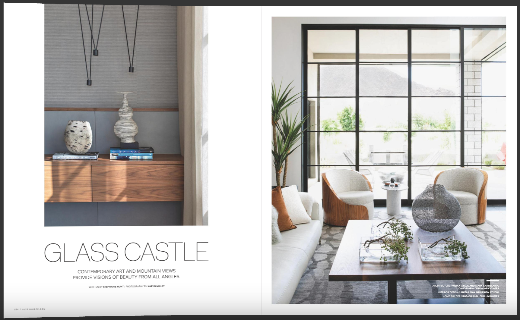 Luxe Magazine Arizona August 2020 | "Glass Castle" — Candelaria Design