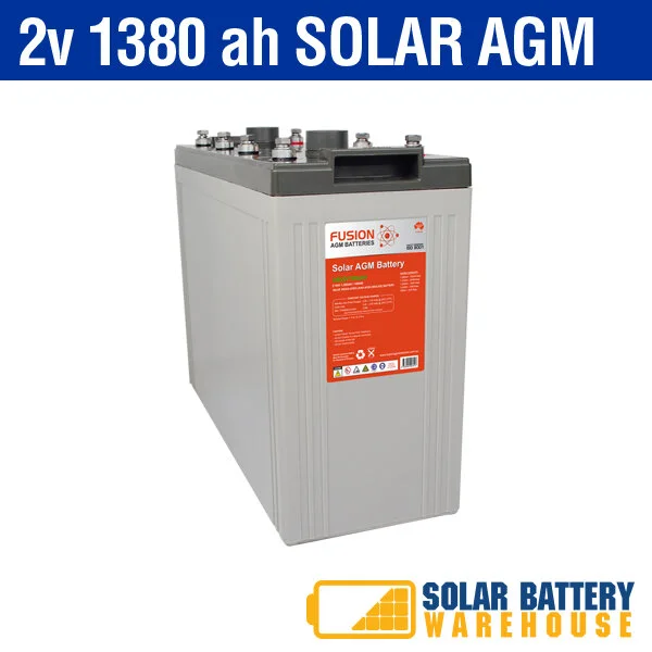 Fusion 2V AGM Solar Battery – Heavy Duty Deep Cycle for Renewable Systems