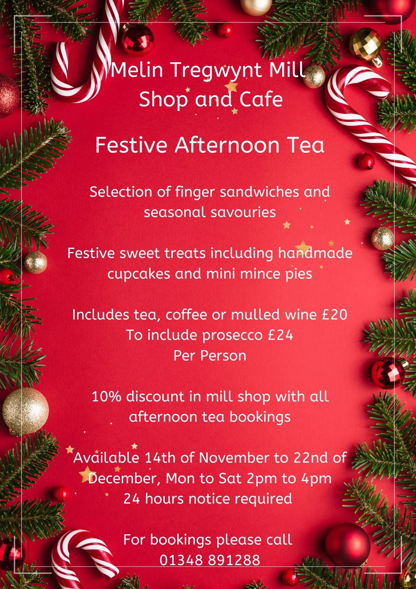 Festive Afternoon Tea — Melin Tregwynt