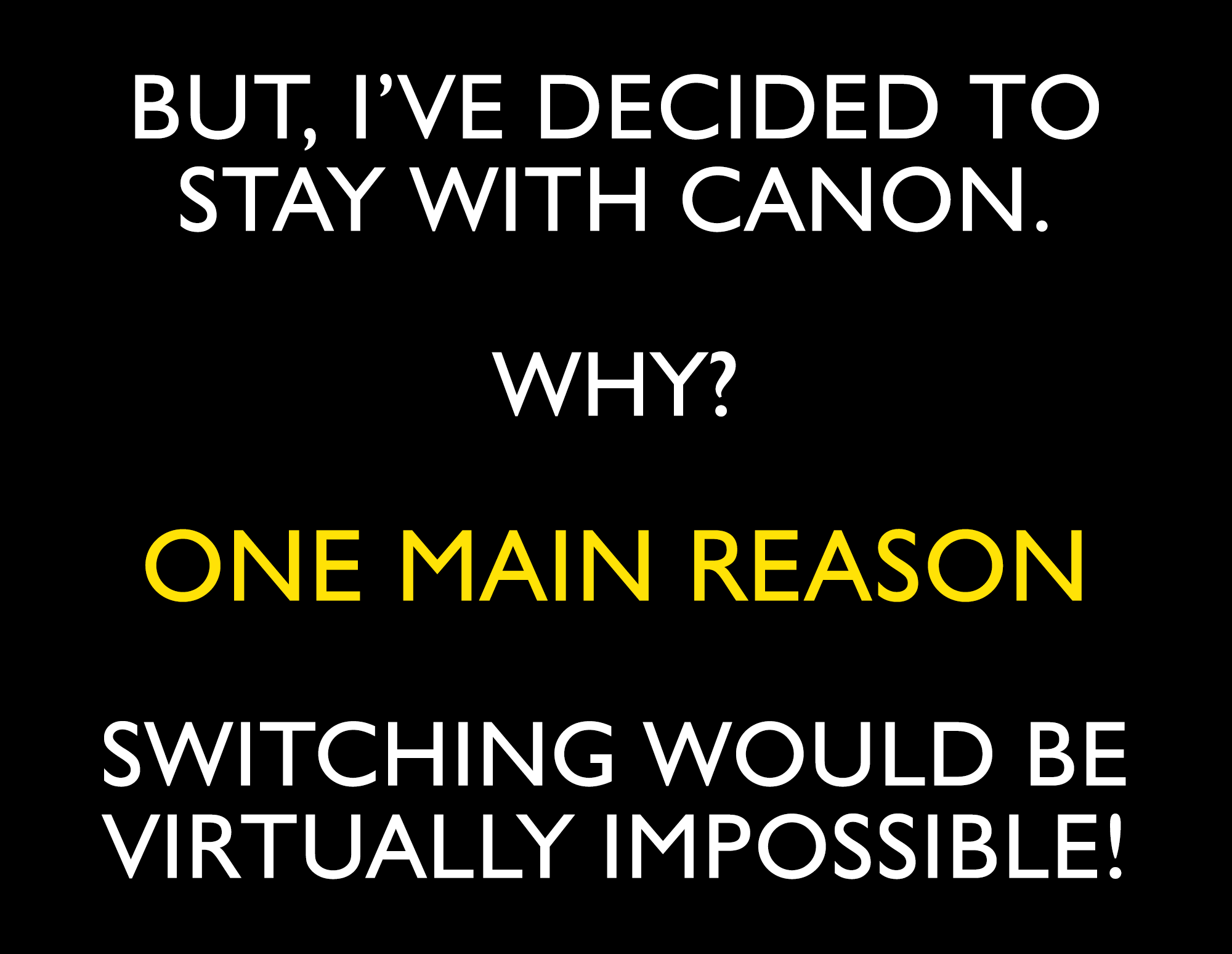 GEAR TALK | The One Reason I'm Not Switching to Nikon — Deep Green ...