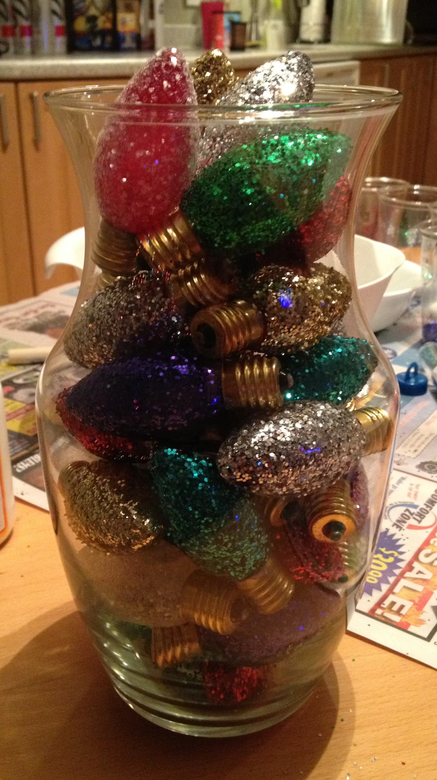 Easy Holiday DIY: How to Make Glittery Christmas Light Bulbs