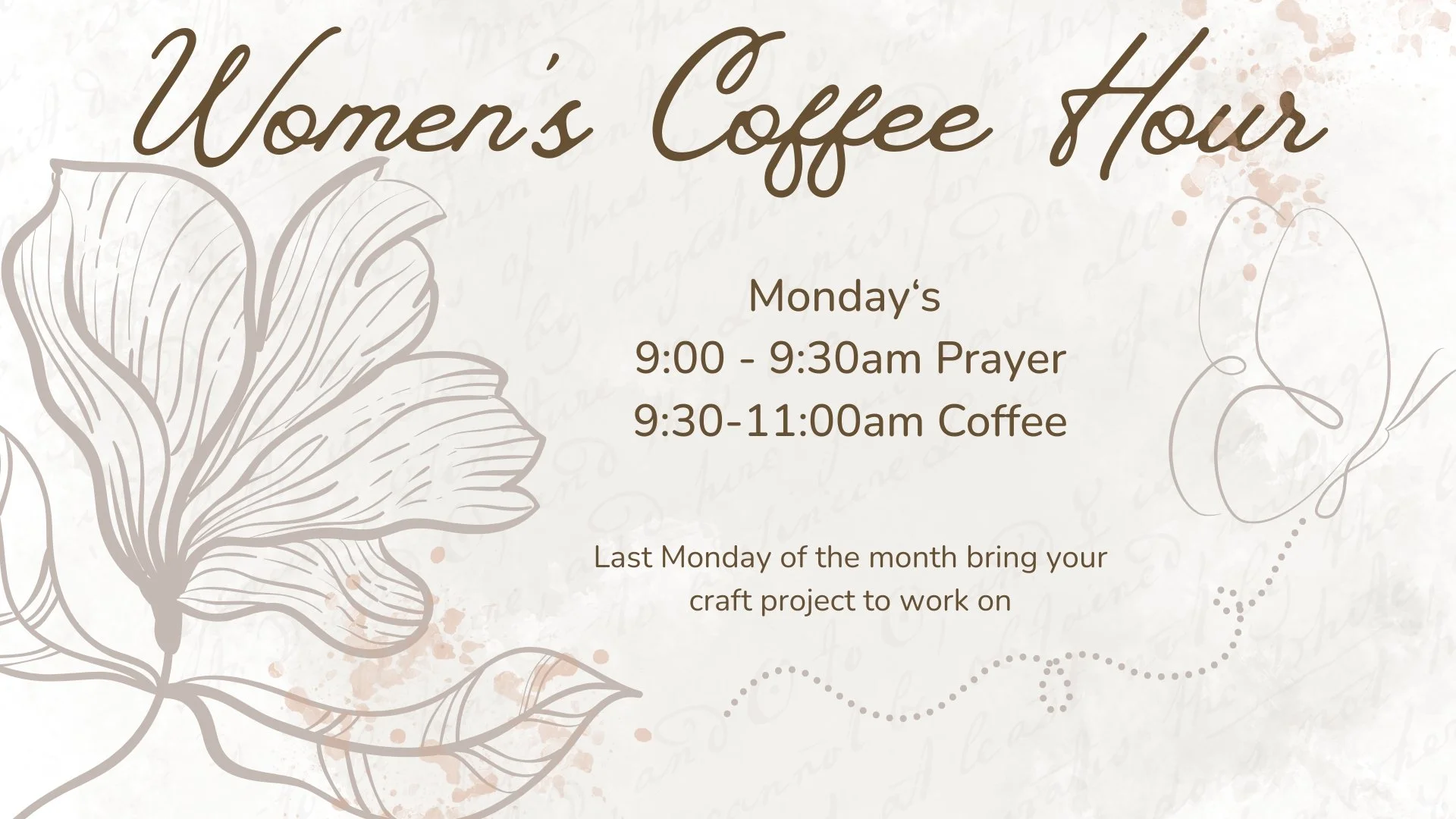 Women's Coffee Hour — Sardis Fellowship Baptist Church