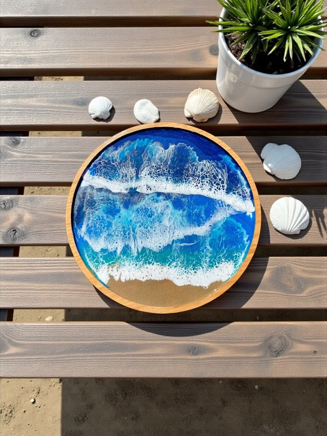 Clay Cup Studios— Seas the Spin - Resin Wave Edition Lazy Susan