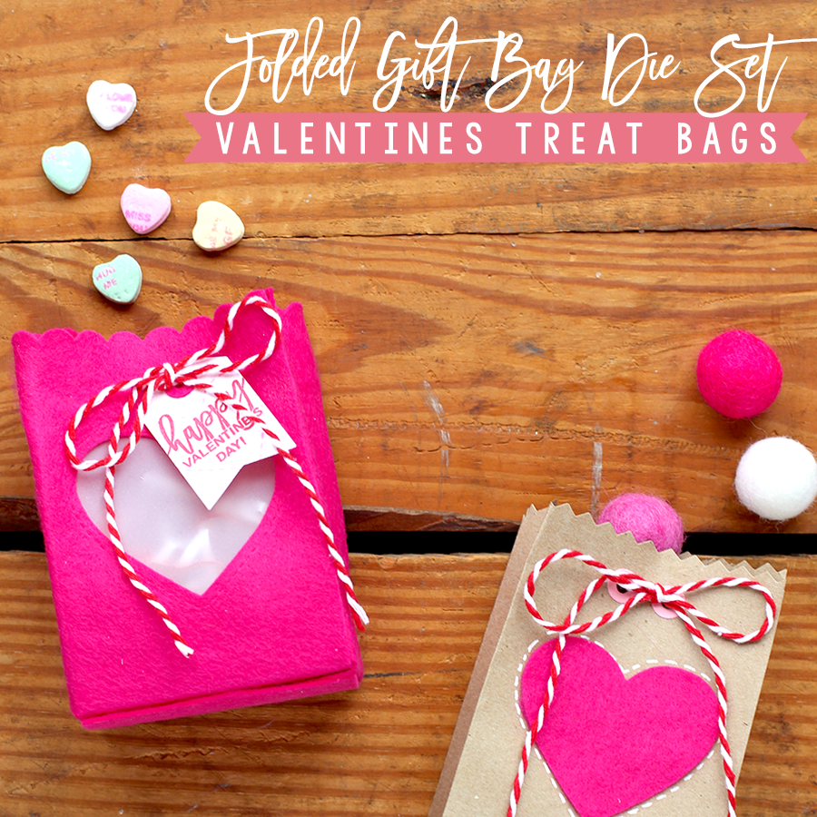 Love Ya Folded Gift Bag Die Set Card