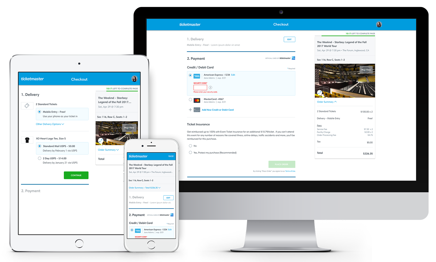 Ticketmaster One Page Checkout — Emily Smith