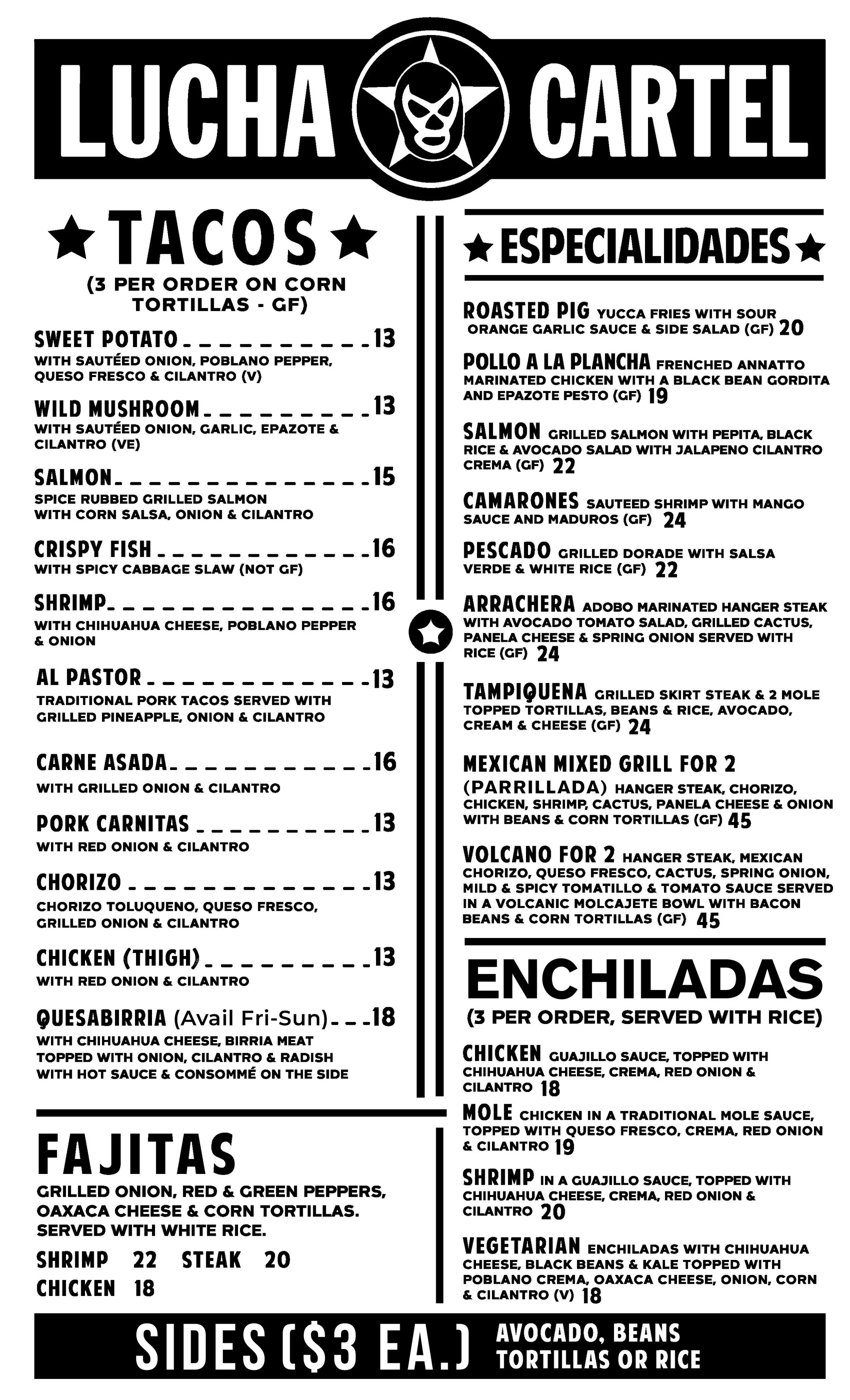 Order Food — Lucha Cartel
