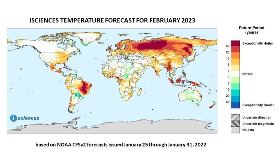 Global Precipitation & Temperature Outlook February 2023 — ISCIENCES
