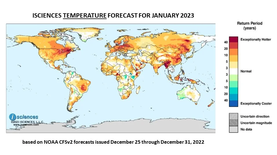 Global Precipitation & Temperature Outlook January 2023 — ISCIENCES