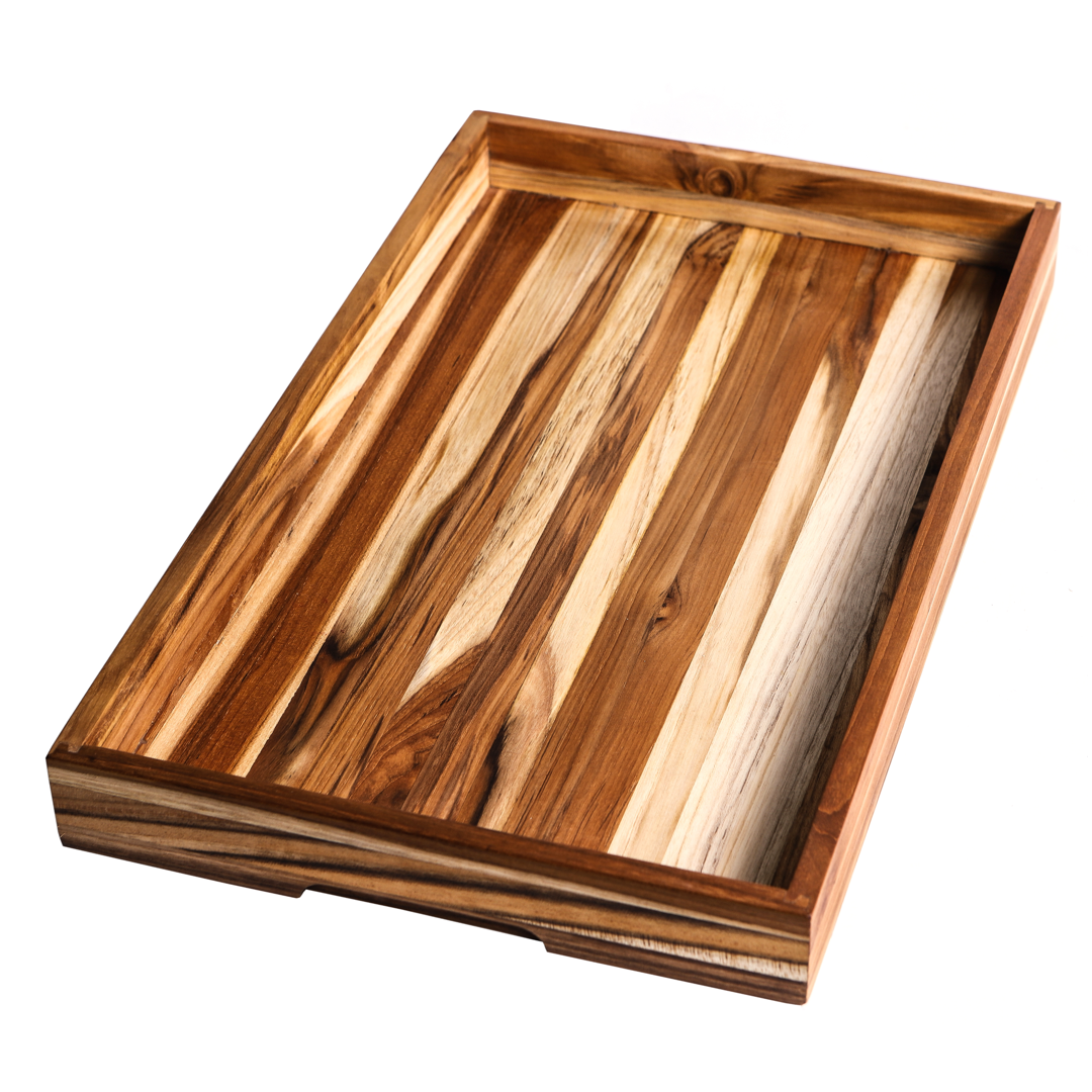 Rectangle Teak Trays with Handles — Home/Work Santa Cruz