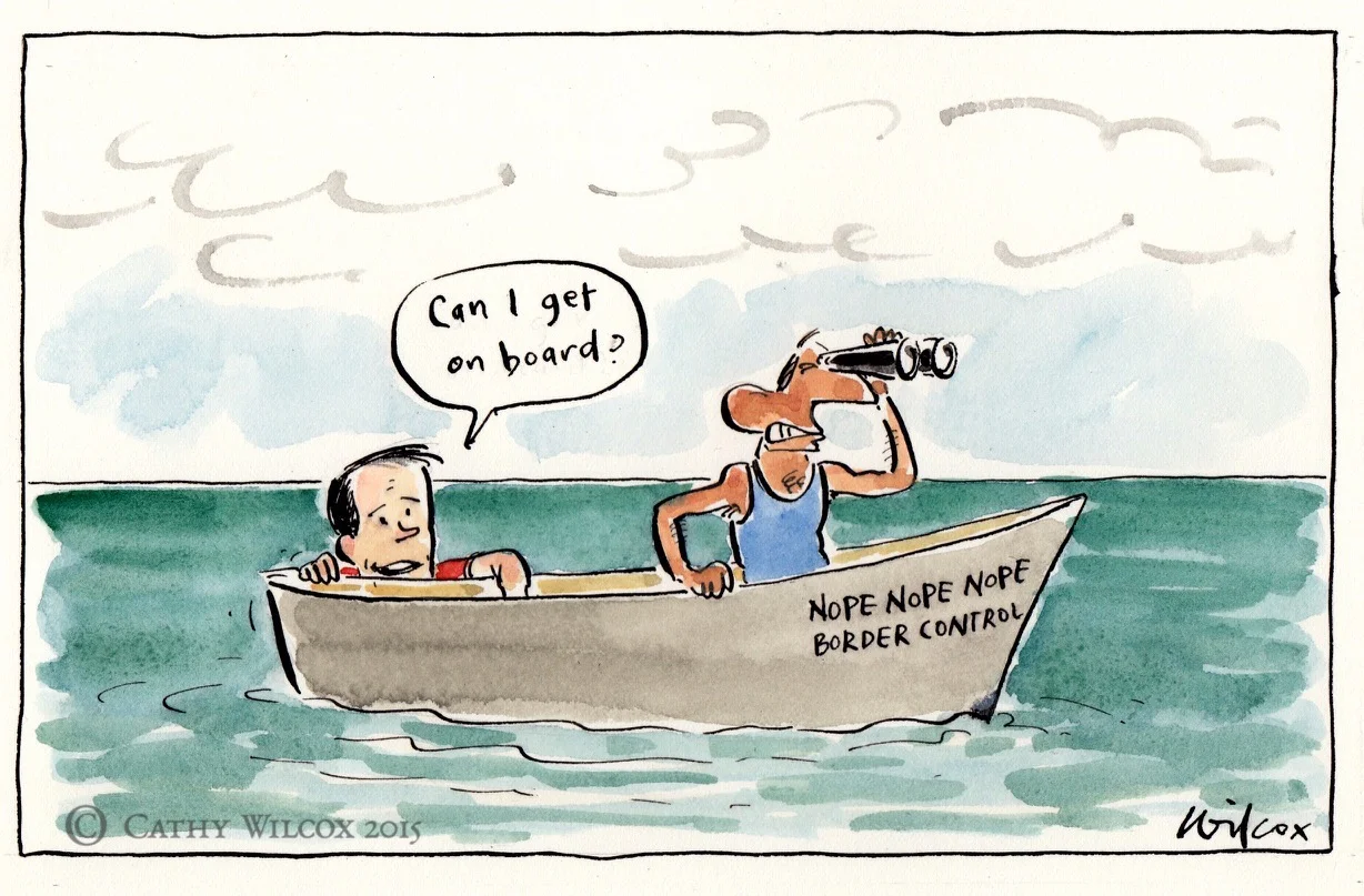 Asylum seekers — Cartoons — Cathy Wilcox