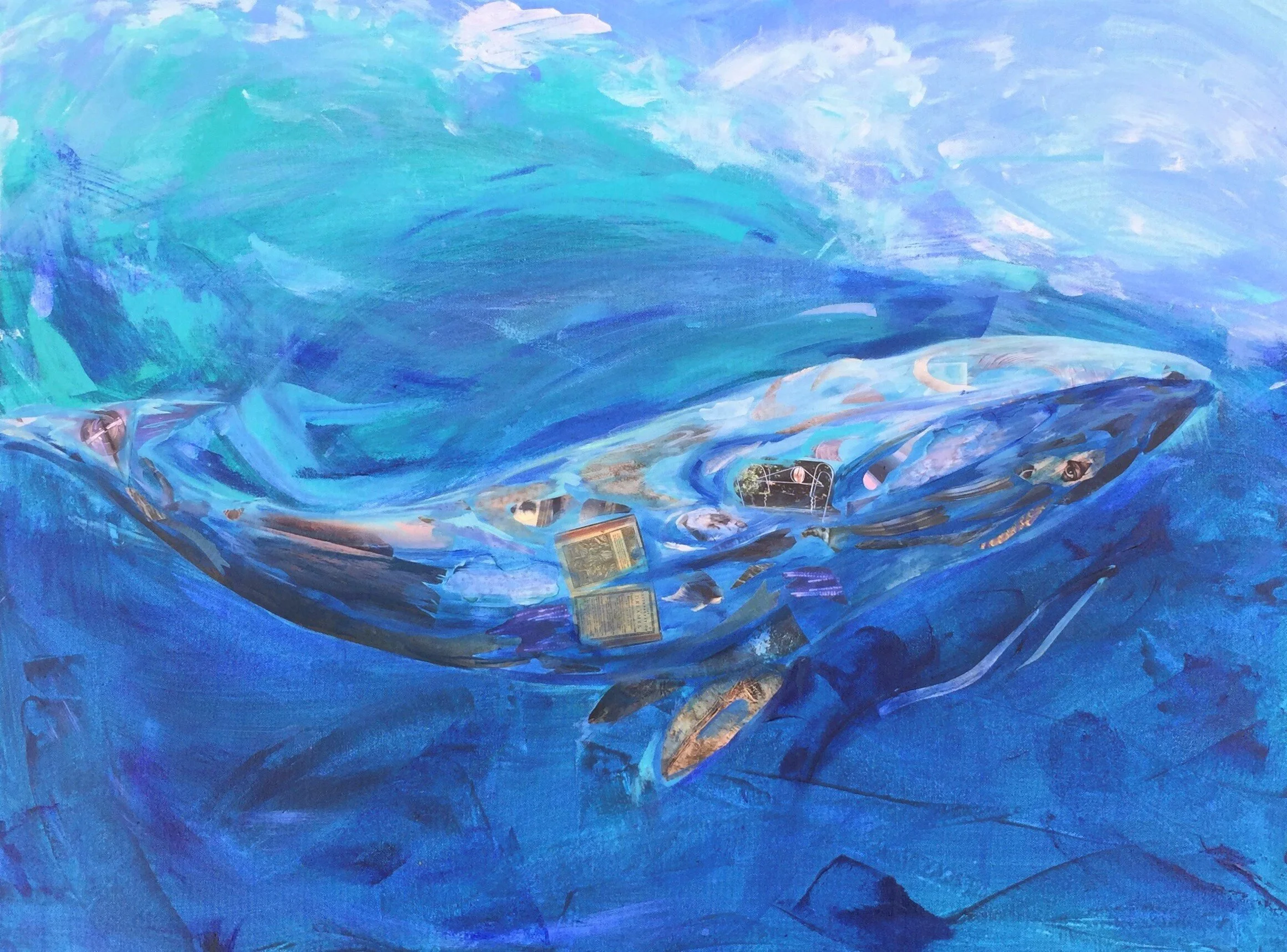 What Makes a Blue Whale - Original Painting — Michelle Boerio