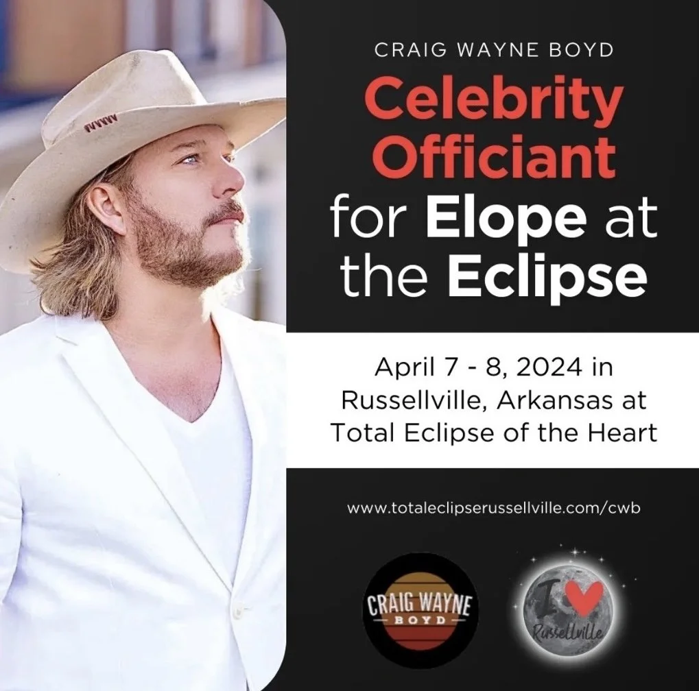 Craig Wayne Boyd Celebrity Officiant for Elope at the Eclipse — Craig ...